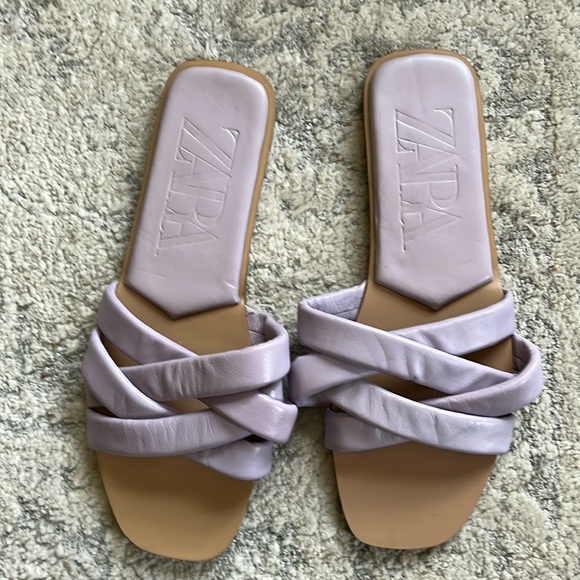 Zara | Shoes | Zara Periwinkle Sandals | Poshmark